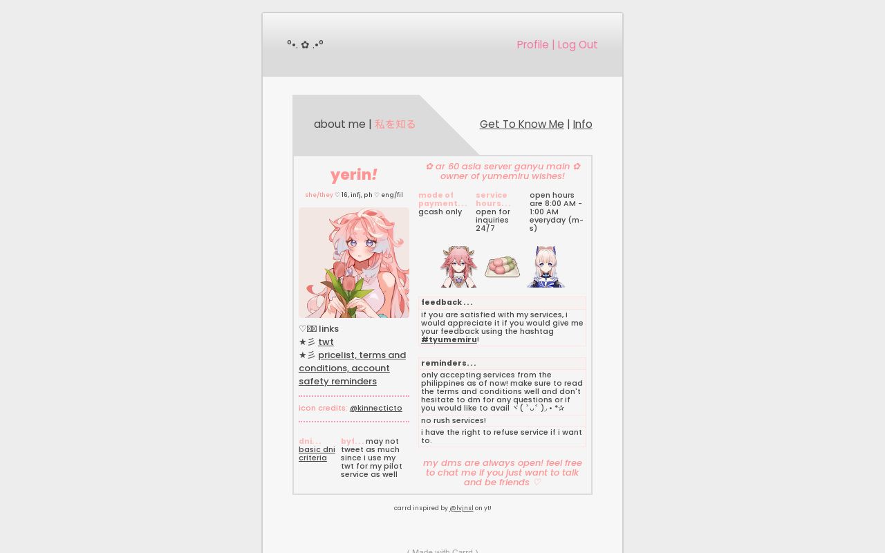 ʚ ᗢ₊˚ ﾟ. yumemiru wishes